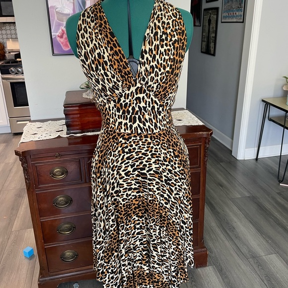 Trashy Diva | Dresses | Trashy Diva Leopard Halter Swing Pinup Dress ...